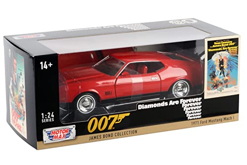 Motor Max 1971 Ford Mustang Mach I, James Bond 79851WR - 1/24 Scale Diecast Model Toy Car