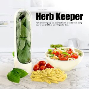 Herb Keeper Herb Savor Pod, Fresh Herb Container Fridge Organiser, 1Pc Home Kitchen Herb Vegetable Storage Preserving Cup Storage Cup for Cilantro Mint Parsley Asparagus Transparent Plastic