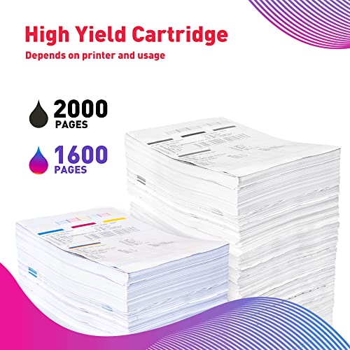 HOTCOLOR 954 Ink Cartridges Replacement for HP 954XL Ink Cartridges Combo Pack for 8710 8720 7740 8210 8730 Printer (BK/C/M/Y, 4Pack)