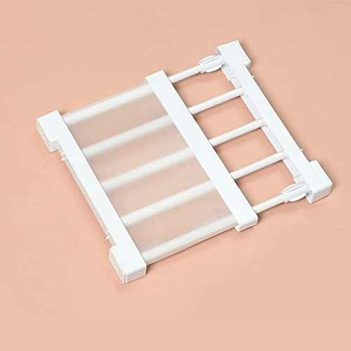 LIYIVNAA Extendable Closet Shelf Wardrobe Clothing Storage Hanger Tension Rod Cabinet Divider Shelving Rack Holder Shoe Organizer for Bathroom Kitchen Garage Bookshelf, 9.45 in Width