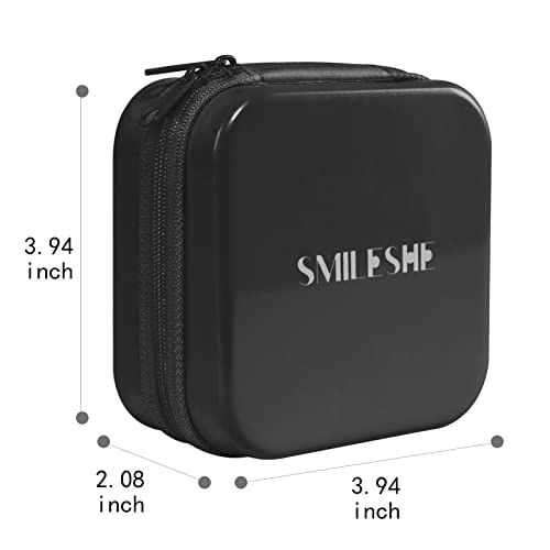 Smileshe Jewelry Box for Women Girls, Small Metal Travel Organizer Case, Mini Portable Gifts Jewellery Storage Boxes for Earrings Rings Bracelets Necklaces