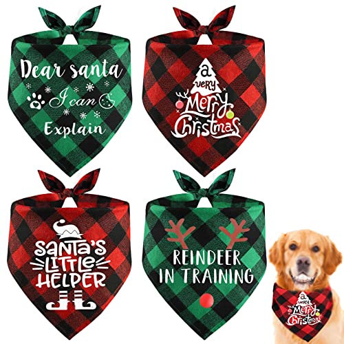 COLUANS Dog Bandanas Christmas Bandanas Dog Christmas Stocking Bandanas Classic Triangle Xmas Thanksgivng Pet Scarf Bibs Kerchief Holiday Birthday Decoration for Small to Large Puppy Dogs Cats