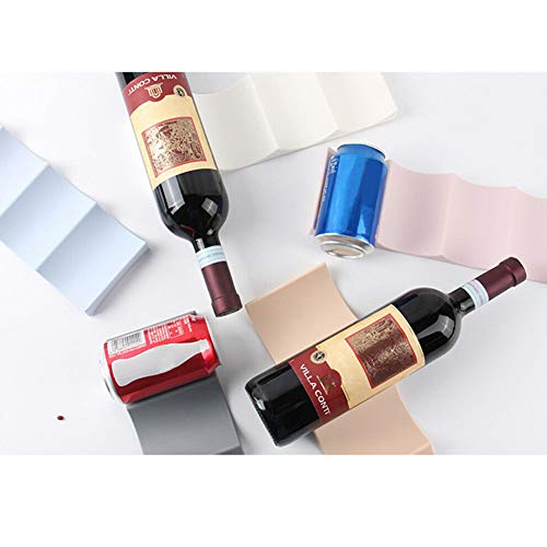 European Style Wine Rack - 1 PC/4 PCsChampagne Bottle Holder Wine Bottle Display Mat Anti Slip Table Top Home Fridge Shelf, Can Storage Organizer Countertops Display Stand(Ligh Blue,size:4 PCs)