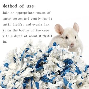 MUYG Hamster Bedding Guinea Pig Cage Paper Beddings Liner Small Pet Dust-Free Odor Control Papers Litter for Rabbits Syrian Dwarf Mice Chinchilla Hedgehog 450G