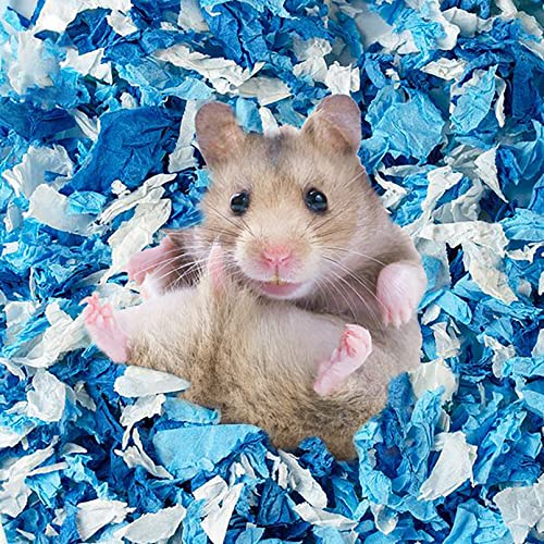 MUYG Hamster Bedding Guinea Pig Cage Paper Beddings Liner Small Pet Dust-Free Odor Control Papers Litter for Rabbits Syrian Dwarf Mice Chinchilla Hedgehog 450G