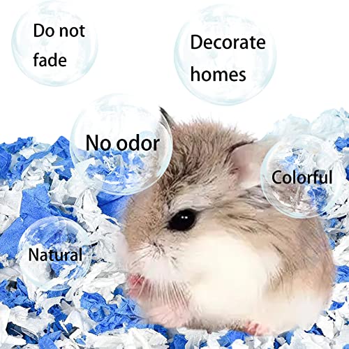 MUYG Hamster Bedding Guinea Pig Cage Paper Beddings Liner Small Pet Dust-Free Odor Control Papers Litter for Rabbits Syrian Dwarf Mice Chinchilla Hedgehog 450G