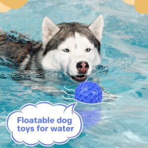 Indestructible Squeaky Dog Balls, Interactive Dog Toys for Aggressive Chewers Large Breed for Relieving Anxiety, Dog Chew Toys Balls for Aggressive Chewers, Outdoor Dog Toys Dog Water Toys for Dogs