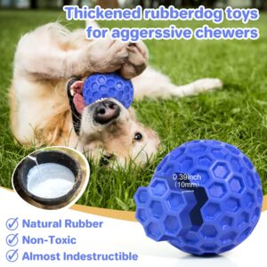 Indestructible Squeaky Dog Balls, Interactive Dog Toys for Aggressive Chewers Large Breed for Relieving Anxiety, Dog Chew Toys Balls for Aggressive Chewers, Outdoor Dog Toys Dog Water Toys for Dogs