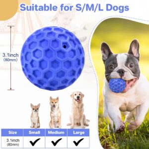 Indestructible Squeaky Dog Balls, Interactive Dog Toys for Aggressive Chewers Large Breed for Relieving Anxiety, Dog Chew Toys Balls for Aggressive Chewers, Outdoor Dog Toys Dog Water Toys for Dogs