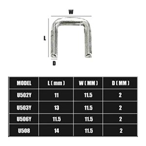 U-shaped Snap, U Type 502/503/506/508 Clips Sausage Clipper Clips, A Box of Snaps 4000PCS U-shape for Manual U-shape Sausage Clipper Clipping Machine