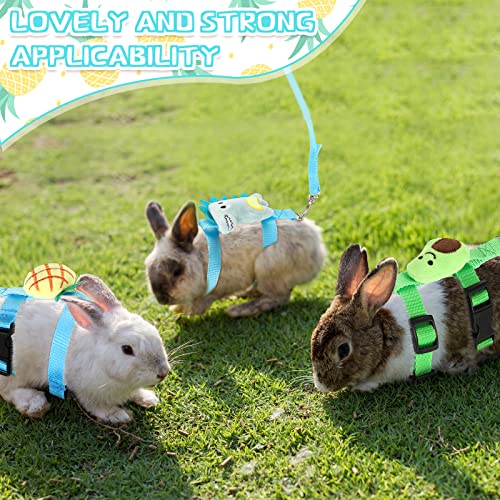 10 Pcs Bunny Rabbit Harness and Leash Adjustable Bunny Harness Set Cute Vest Harness Leash Bunny Harness Rabbit Leash Bunny Supplies for Guinea Pig Ferret Puppy Kitten Small Animals