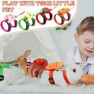 10 Pcs Bunny Rabbit Harness and Leash Adjustable Bunny Harness Set Cute Vest Harness Leash Bunny Harness Rabbit Leash Bunny Supplies for Guinea Pig Ferret Puppy Kitten Small Animals