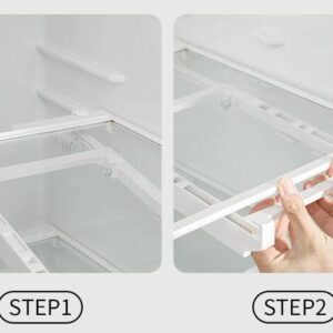 Allpdesky Refrigerator Eggs Storage Box Plastic Food Storage Container Pull-out Drawer Holder Kitchen Fridge Fresh-Keeping Organizer Shelf