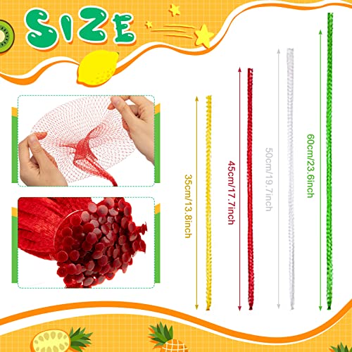 600 Pieces Reusable Mesh Bags Reusable Produce Bags Seafood Boil Bags Onion Bags Vegetable Storage Bags Nylon Mesh Net Bags Storage Poly Bags for Crawfish Shellfish Crab Grocery Toys Fruits, 4 Sizes