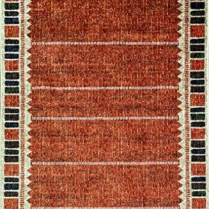 AK RUGS Contemporary Printed Area Rug Gloria Collection Living Room Kitchen Hallway Rug (Orange, 6' x 9')