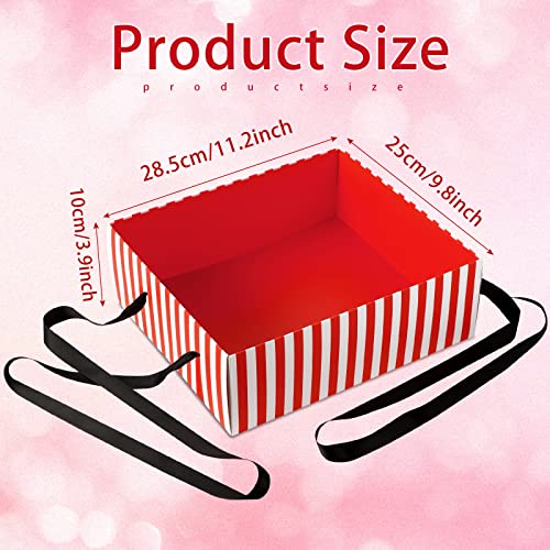 3 Pcs Snack Trays with Strap Movie Snack Trays Snack and Beverage Carrier 20's Theme Costume Accessory Prop for Women Carnival Halloween Costume Movie Supplies (Red)