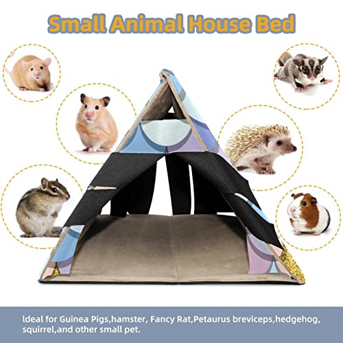 Fish Mermaid Scale, Guinea Pig Hideout for Small Animal Hamster Gerbils Chipmunks Squirrels Hedgehogs Guinea Pig Bed