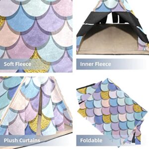 Fish Mermaid Scale, Guinea Pig Hideout for Small Animal Hamster Gerbils Chipmunks Squirrels Hedgehogs Guinea Pig Bed