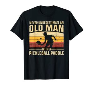 cool pickleball art for men women paddle pickleball player t-shirt