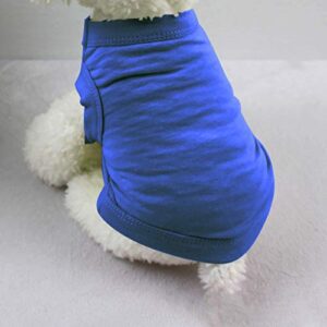 Pet Pullover Tshirt Puppy Dogs Cat Costume Doggies Hoodie Sweatshirt Soft Fleece Vest Small Dog Jacket Pet Dog Clothes Blue XXX-Large