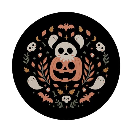 Cute Retro Jack O Lantern Pumpkin Halloween PopSockets Standard PopGrip