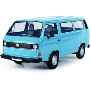 vw type 2 (t3) van blue timeless legends series 1/24 diecast model car by motormax 79376