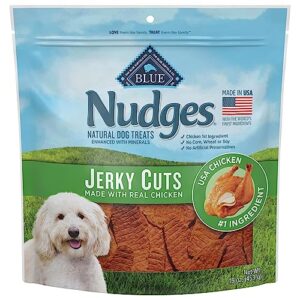 blue buffalo nudges jerky cuts natural dog treats, chicken, 16oz bag