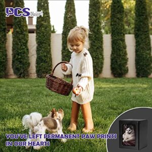 PCS Pet Urns for Cats, Cat Photo Urn, Cat Urn for Ashes, Urns for Cat Ashes, Pet Cremation Box Black-Small