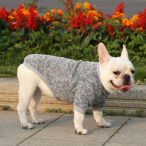 apott Classic Dog Sweater with Socks 3PCS Warm Pet Pullover Stretchy Knitwear Clothes for Small Cat Puppy Chihuahua Sphynx Hairless (XL, Blue+Dark Blue+Grey)