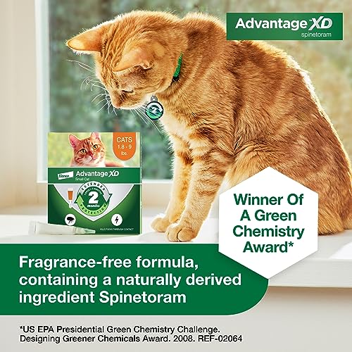 Advantage XD Small Cat Flea Prevention & Treatment For Cats 1.8-9lbs. | 1-Topical Dose, 2-Months of Protection Per Dose