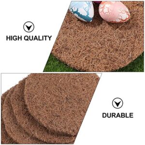 YARNOW Pet Supplies 24pcs Birds Small Liners and Breeding Animals Parrots Materials Liner Nesting Classic Mats Pad Vintage Natural Substrate Practical Brown Size Hut Pigeon Premium Glass Animals