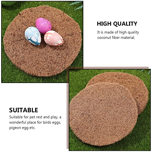 YARNOW Pet Supplies 24pcs Birds Small Liners and Breeding Animals Parrots Materials Liner Nesting Classic Mats Pad Vintage Natural Substrate Practical Brown Size Hut Pigeon Premium Glass Animals