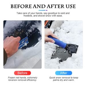 Fekey&JF Ice Scraper for Car Windshield and Window, Auto Snow Removal with Foam Handle, No Scratch Cleaning Tool Remove Frost and Snow, Car Winter Exterior Accessories for Cars, SUV, Van (Blue)