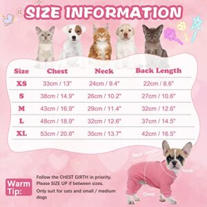 Kuoser Dog Pajamas Thermal Dog Onesie, Stretchable 4-Legs Design Doggie Clothes, Breathable Puppy Jumpsuits Cat Apparel, Hair Shedding Cover for Small Medium Dogs