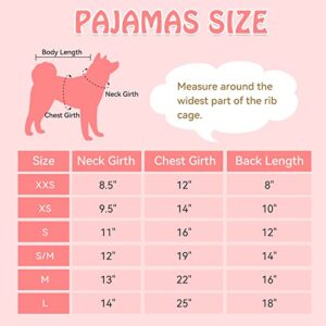 Fuzzy Dog Pajamas Turtleneck Dog Clothes Warm Soft Cozy Lightweight Dog Pjs Dog Sweaters for Small Dogs(Pink-XS)