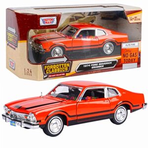 1974 for ford maverick grabber orange 1/24 diecast model car by motormax forgotten classics series 73332 79043