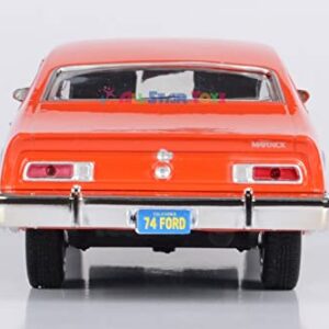 1974 for Ford Maverick Grabber Orange 1/24 DIECAST Model CAR by Motormax Forgotten Classics Series 73332 79043