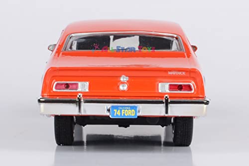 1974 for Ford Maverick Grabber Orange 1/24 DIECAST Model CAR by Motormax Forgotten Classics Series 73332 79043