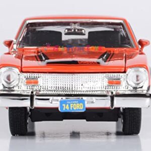 1974 for Ford Maverick Grabber Orange 1/24 DIECAST Model CAR by Motormax Forgotten Classics Series 73332 79043