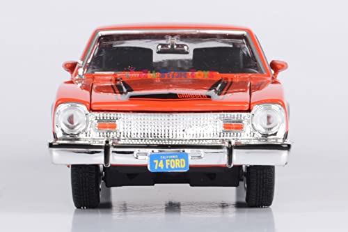 1974 for Ford Maverick Grabber Orange 1/24 DIECAST Model CAR by Motormax Forgotten Classics Series 73332 79043