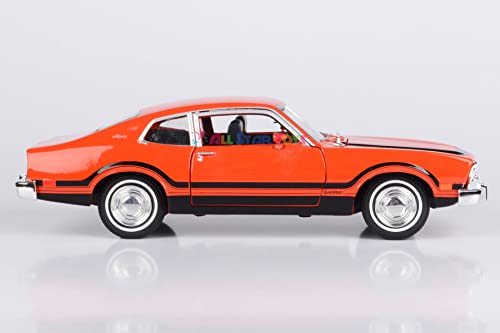 1974 for Ford Maverick Grabber Orange 1/24 DIECAST Model CAR by Motormax Forgotten Classics Series 73332 79043