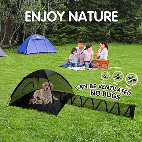 Cat Tent Outdoor, Pet Enclosure Tent Suitable for Cats and Small Animals, Indoor Playpen Portable Exercise Tent with Carry Bag(Pet Tent& Tunnel) M