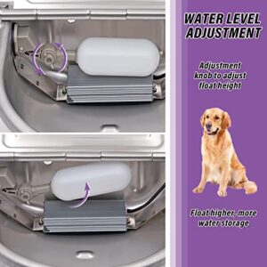 KHEARPSL Automatic Heated Water Bowl Heated Livestock Dog Waterer Heated Pet Thermal-Bowl Heated Waterer for Dog Cattle Cow Horse Chicken Pig Goat (Curved Bottom Waterer Kit)