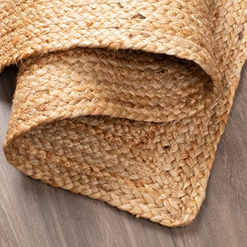 Rug 2x3',Rag Rugs,Jute Rug,Braided Rug,2x3 Rug,Jute Rugs,Jute Handloom Rug 2x3', Farmhouse Area Rugs, Natural Braided Doormat for Kitchen Entryway Pets Playing Rugs - Natural