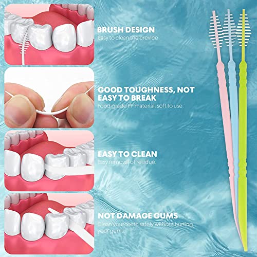 7Pcs Double Head 50pcs/Box Dental Floss Interdental Toothpick Brush Teeth Stick Dental Oral Care Toothpicks