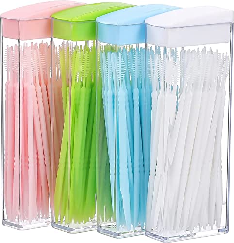 7Pcs Double Head 50pcs/Box Dental Floss Interdental Toothpick Brush Teeth Stick Dental Oral Care Toothpicks