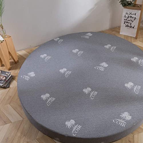 Necoxiuer Thicken Round Bed Mattress, Firm Feel Floor Tatami Mat Padded Memory Foam, Removable & Washable Sleeping Pad Futon Breathable Mattress Pad Floor Bed (Size : 200cm, Thickness : 10cm)