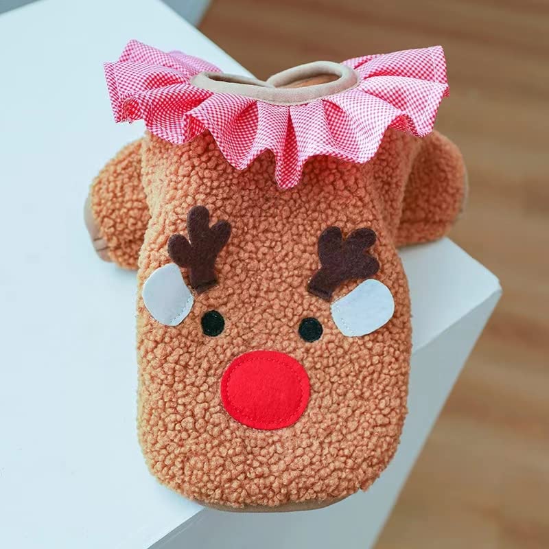 YiQ RiC Christmas Dog Clothes Dog Christmas Jacket Dog Cold Weather Coats New Year Clothes for Dog Pet Shirt Cat Shirt Breathable Puppy Vest Printed Snowman Reindeer Santa Claus Soft Outfit