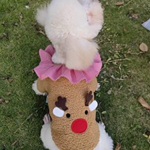 YiQ RiC Christmas Dog Clothes Dog Christmas Jacket Dog Cold Weather Coats New Year Clothes for Dog Pet Shirt Cat Shirt Breathable Puppy Vest Printed Snowman Reindeer Santa Claus Soft Outfit