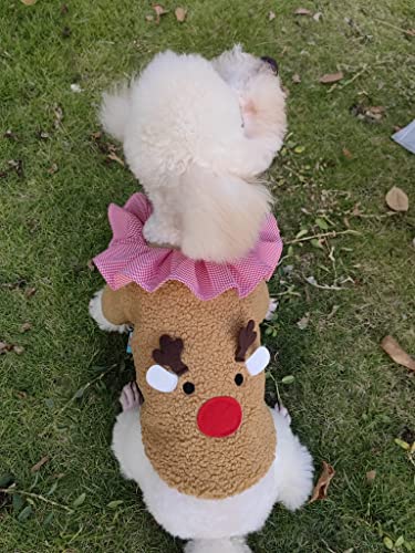 YiQ RiC Christmas Dog Clothes Dog Christmas Jacket Dog Cold Weather Coats New Year Clothes for Dog Pet Shirt Cat Shirt Breathable Puppy Vest Printed Snowman Reindeer Santa Claus Soft Outfit